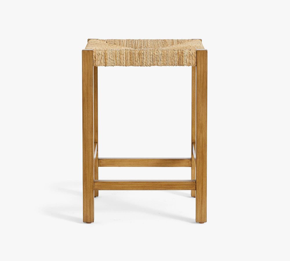 Malibu Woven Backless Bar & Counter Stools | Pottery Barn