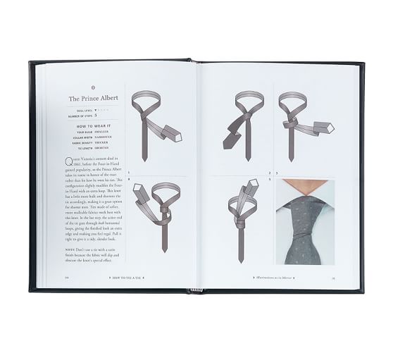 How to Tie A Tie Leather-Bound Book | Pottery Barn