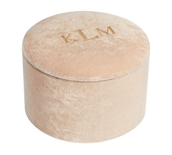 Round Velvet Jewelry Box | Pottery Barn