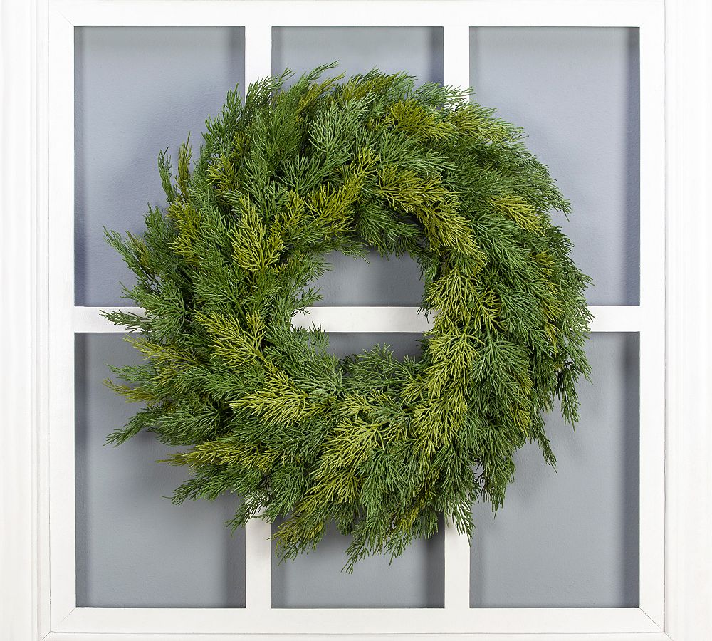 Faux Soft Cedar Wreath - 24 | Pottery Barn