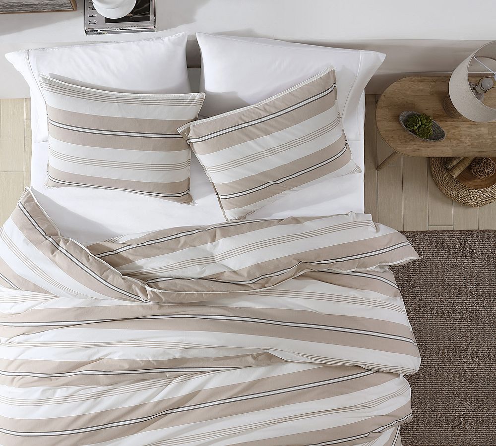 Pascal 3-Piece Striped Cotton Comforter & Shams Set | Pottery Barn