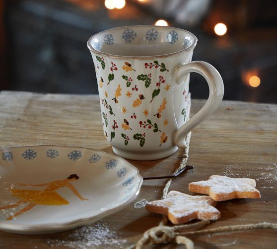 Nutcracker Handcrafted Stoneware Rim 16 -Piece Dinnerware Set | Pottery ...