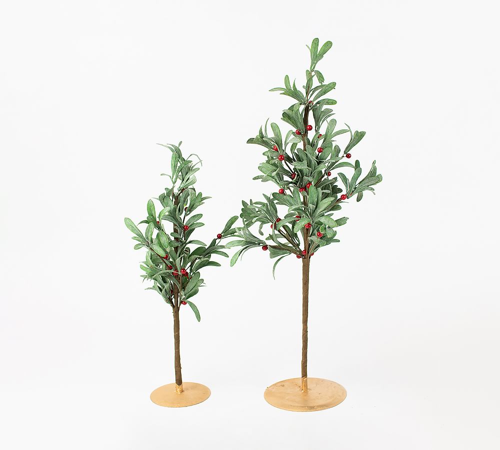 Faux Mistletoe Trees - Set of 2 | Pottery Barn