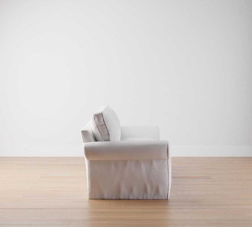 Pearce Roll Arm Slipcovered Fabric Sofa | Pottery Barn