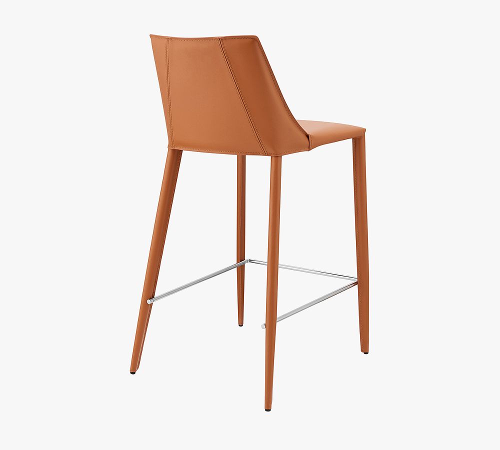 Hillside Leather Counter Stools | Pottery Barn