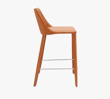 Hillside Leather Counter Stools | Pottery Barn