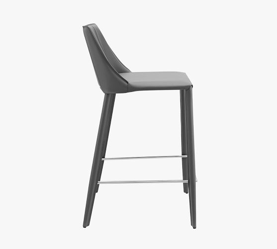 Hillside Leather Counter Stools | Pottery Barn