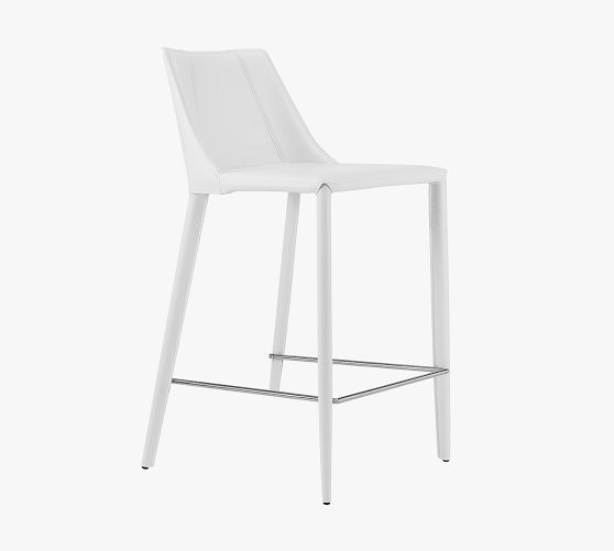 Hillside Leather Counter Stools | Pottery Barn