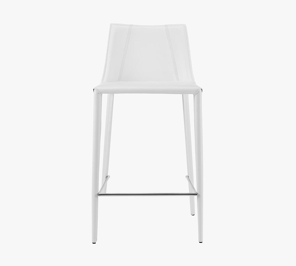 Hillside Leather Counter Stools | Pottery Barn