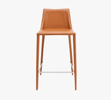 Hillside Leather Counter Stools | Pottery Barn