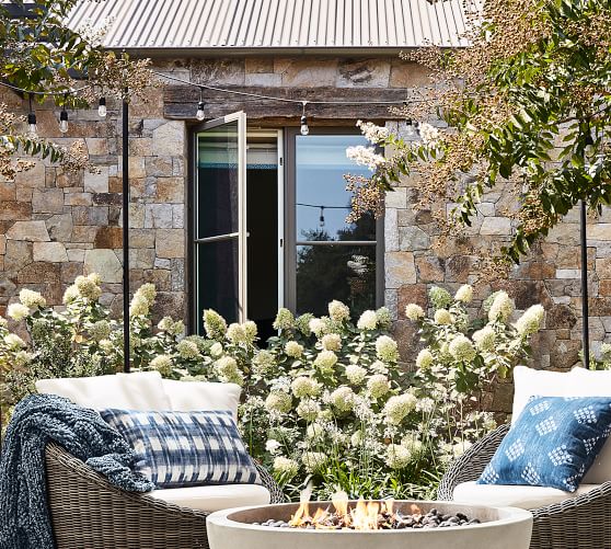 Outdoor Standing String Light Posts - Set of 2 | Pottery Barn