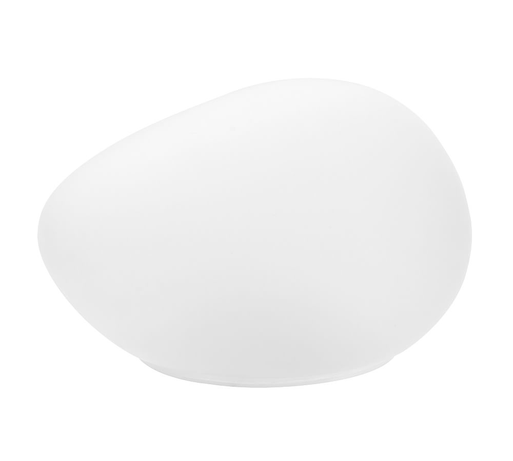 Lit Outdoor Frosted Glass Stone Pottery Barn