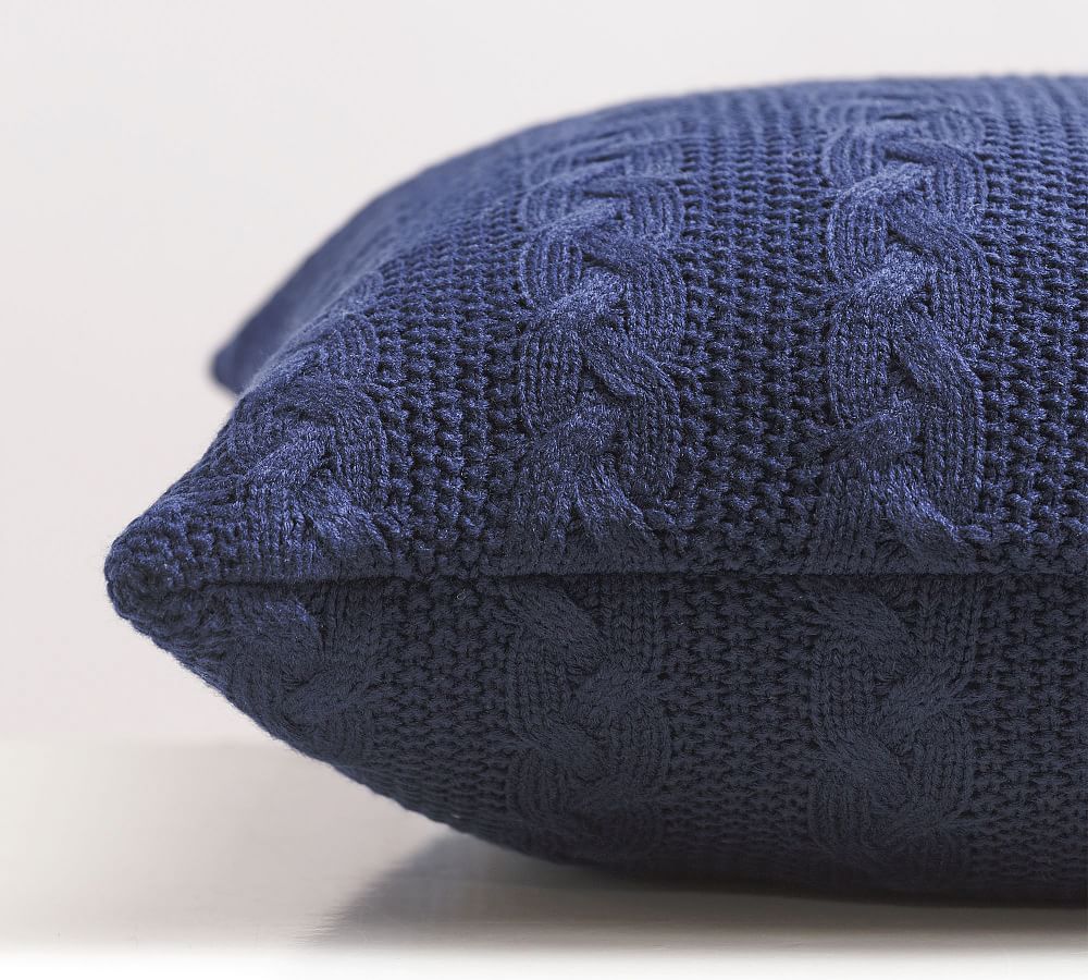 Evette Cable Knit Throw Pillow | Pottery Barn