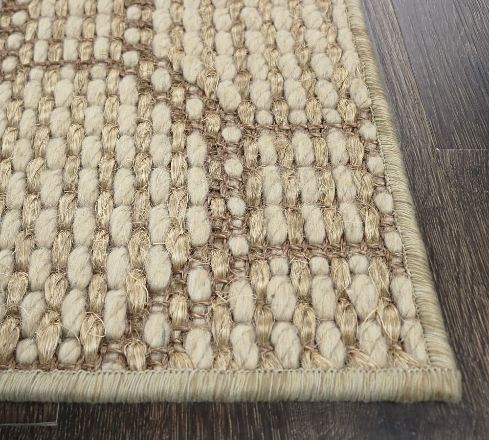 Custom Octagon Printed Wool & Sisal Rug | Pottery Barn