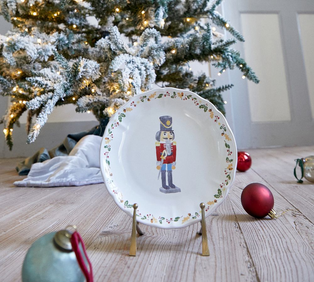 Nutcracker Handcrafted Stoneware Salad Plates - Set of 4 | Pottery Barn