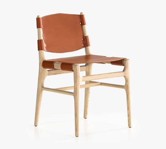 Izzy Leather Dining Chair- Set of 2 | Pottery Barn