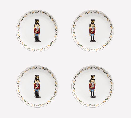 Nutcracker Handcrafted Stoneware Salad Plates - Set of 4 | Pottery Barn