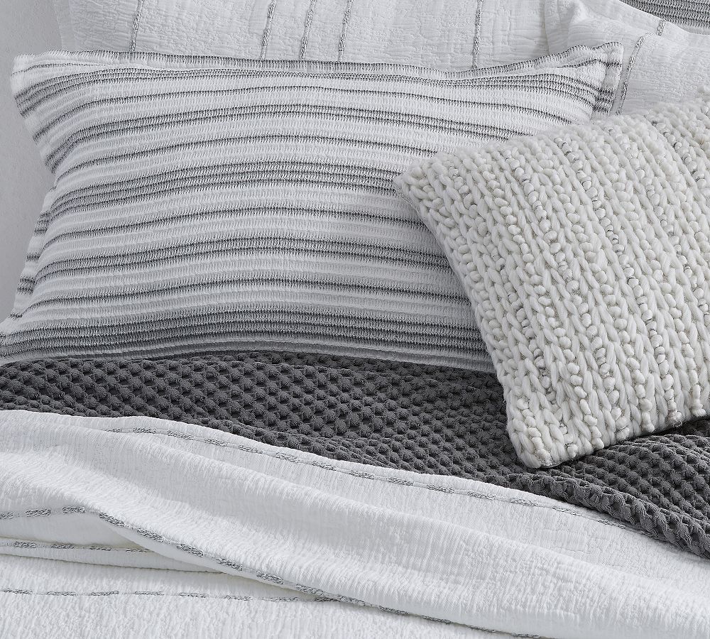 Manon Striped Cotton Coverlet | Pottery Barn