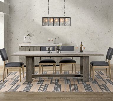 Mabel Reclaimed Pine Wood Dining Table | Pottery Barn