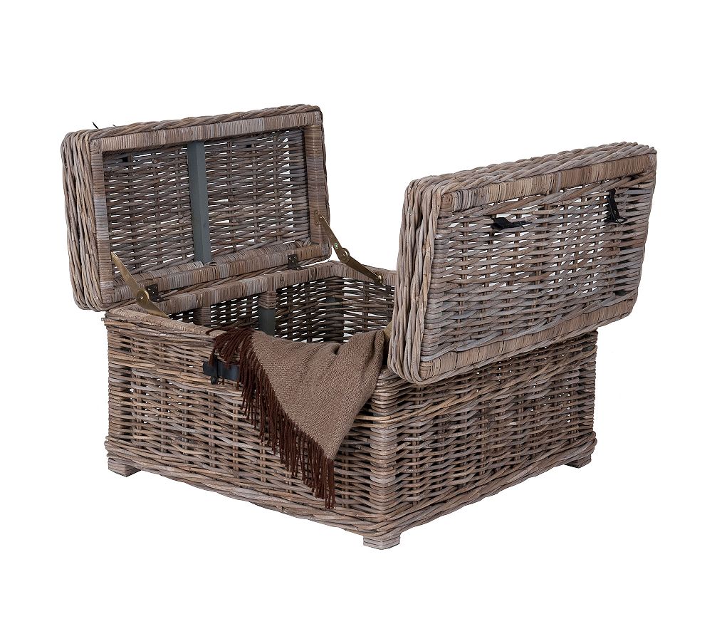 Rattan Square Trunk | Pottery Barn