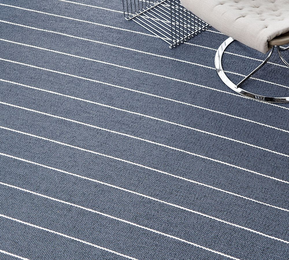 Pappelina Carl Striped Reversible Outdoor Rug | Pottery Barn