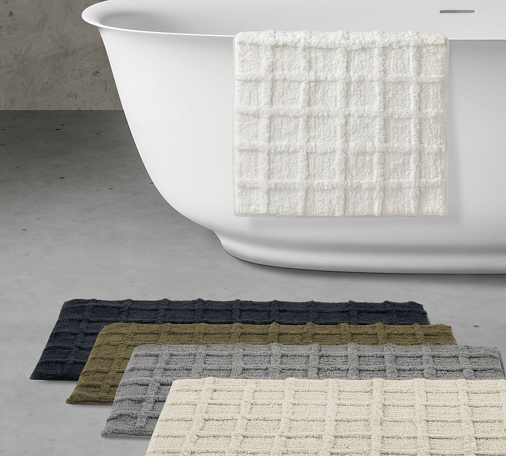 Arlette Cotton Bath Mat | Pottery Barn