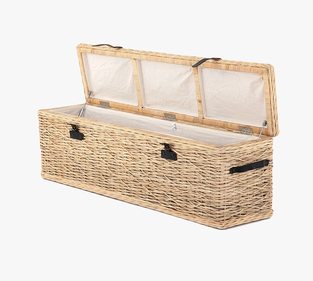 Grayson Rattan Trunk | Pottery Barn
