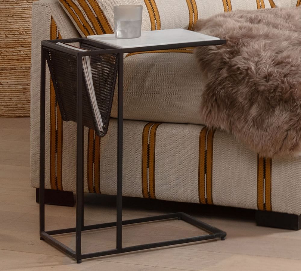 Jayden Marble C-Table | Pottery Barn