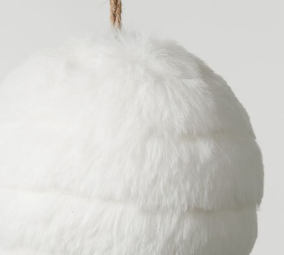 Fuzzy Sphere Ornament | Pottery Barn
