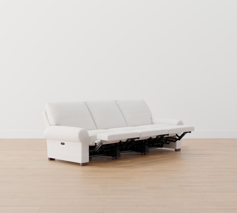 Turner Roll Arm Upholstered Power Reclining Sofa | Pottery Barn