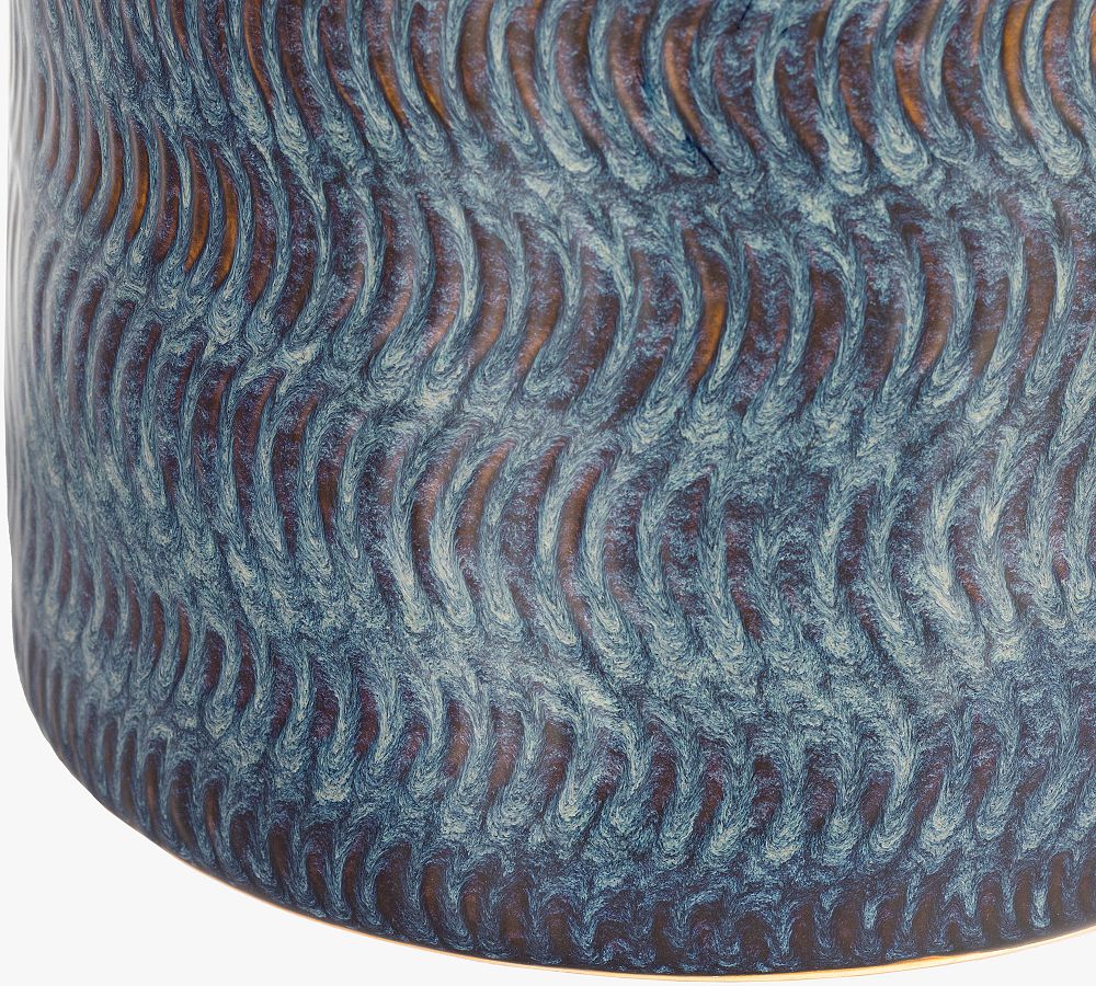 Willow Round Ceramic Accent Table | Pottery Barn