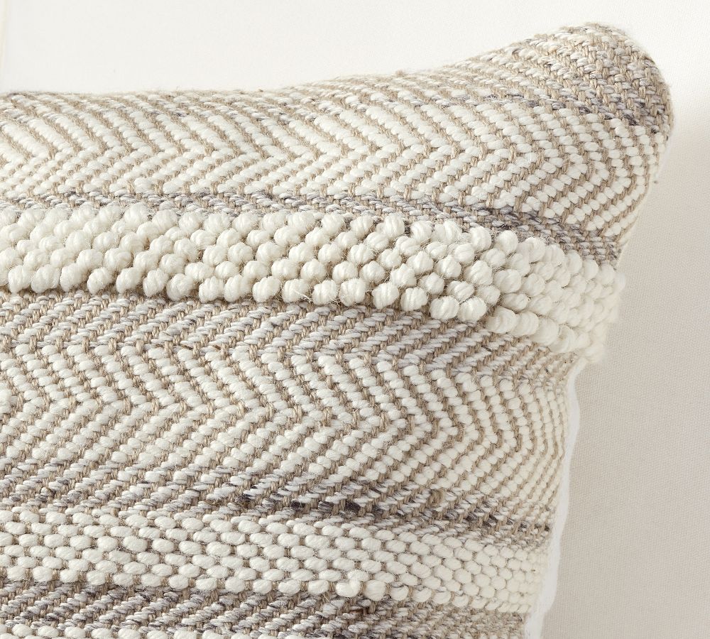 Jerilynn Outdoor Textured Throw Pillow | Pottery Barn