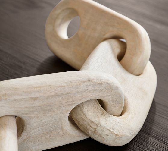 Handcrafted Wooden Chain Decorative Object | Pottery Barn