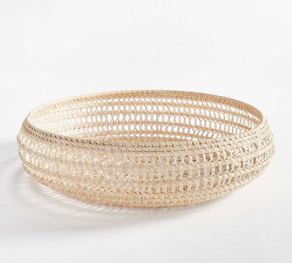 Miramar Handwoven Rattan Round Bowl | Pottery Barn