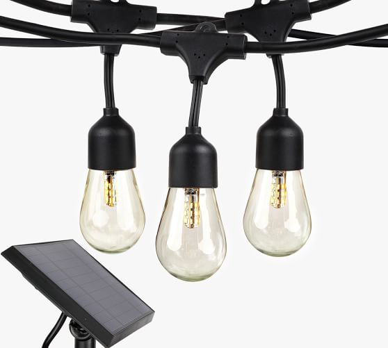 Solar Patio Hanging String Lights | Pottery Barn