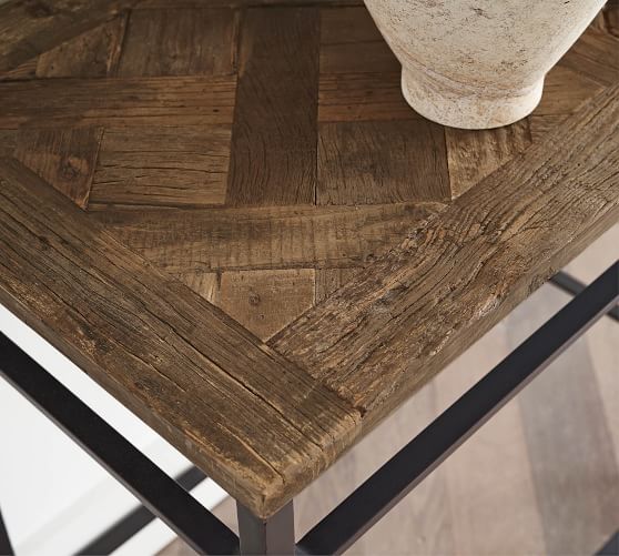 Parquet Reclaimed Wood Grand Console Table | Pottery Barn