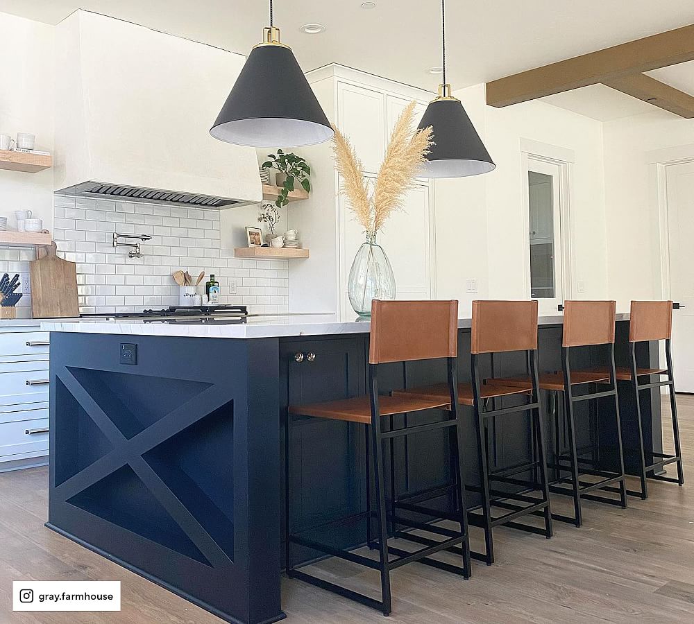 OPEN BOX: Hardy Leather Bar & Counter Stools | Pottery Barn