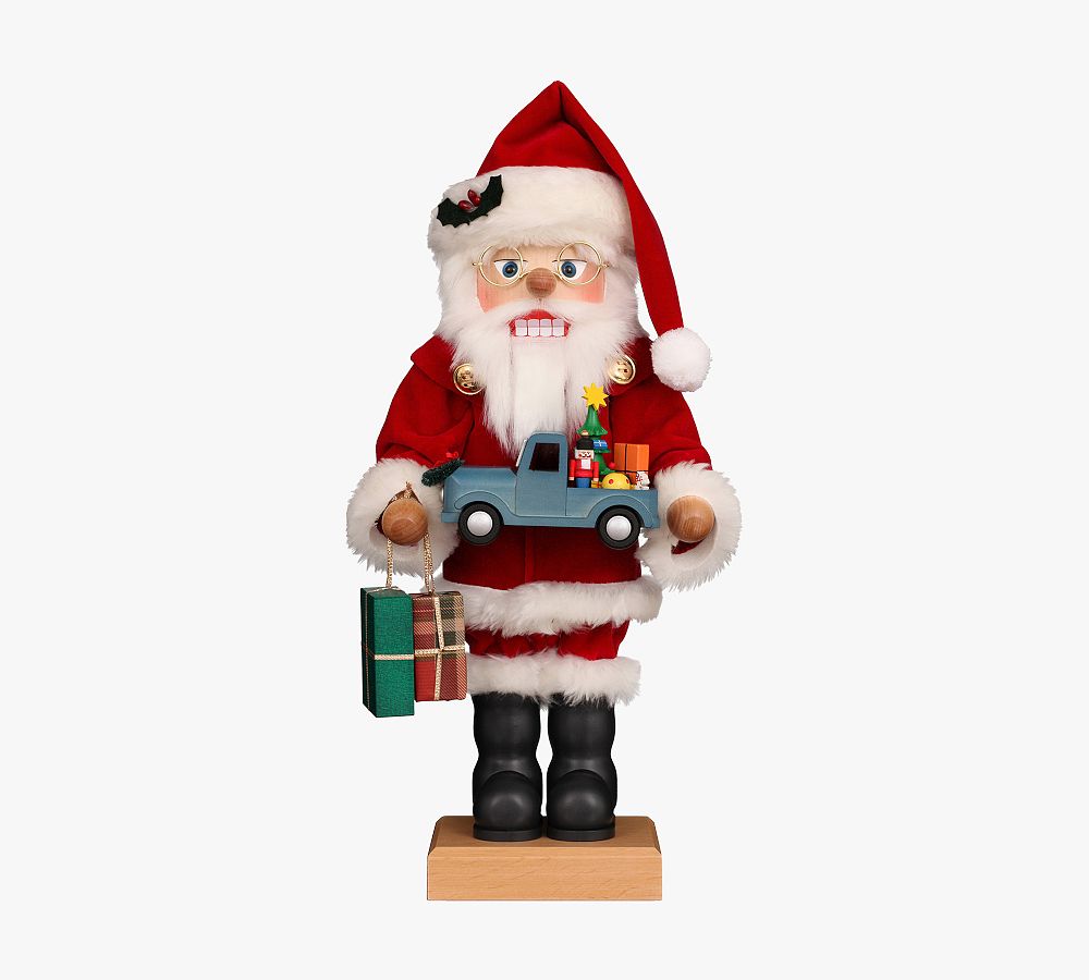 Santa Claus With Toy Truck Nutcracker | Pottery Barn