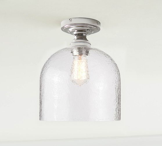 Textured Glass Flush Mount | Pottery Barn