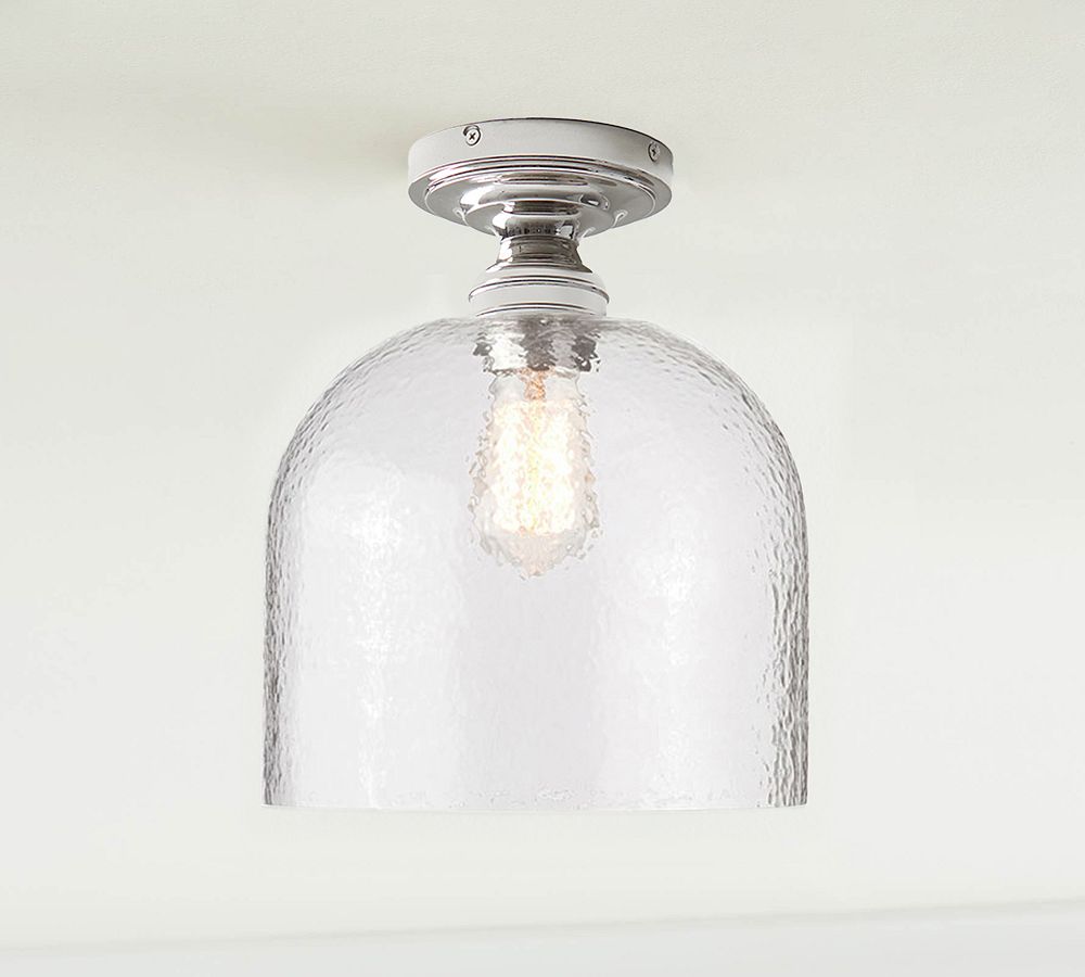 Textured Glass Flush Mount | Pottery Barn