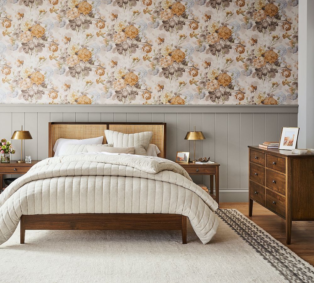 Vivienne Floral Print Wallpaper Sample | Pottery Barn Vivienne Floral Print Wallpaper Sample | Pottery Barn