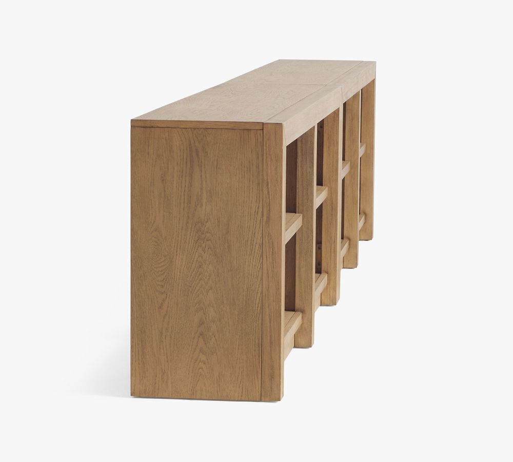 Dillon Long Low Console Bookcase | Pottery Barn