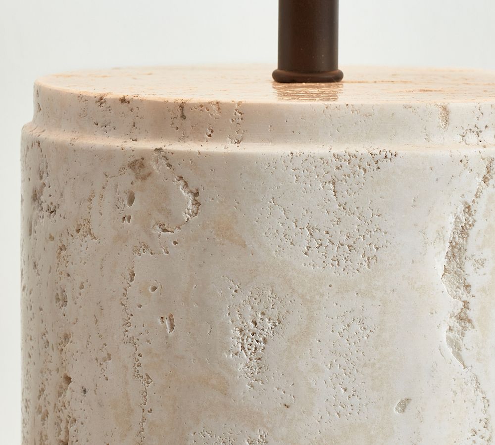 Damen Petite Travertine Table Lamp | Pottery Barn