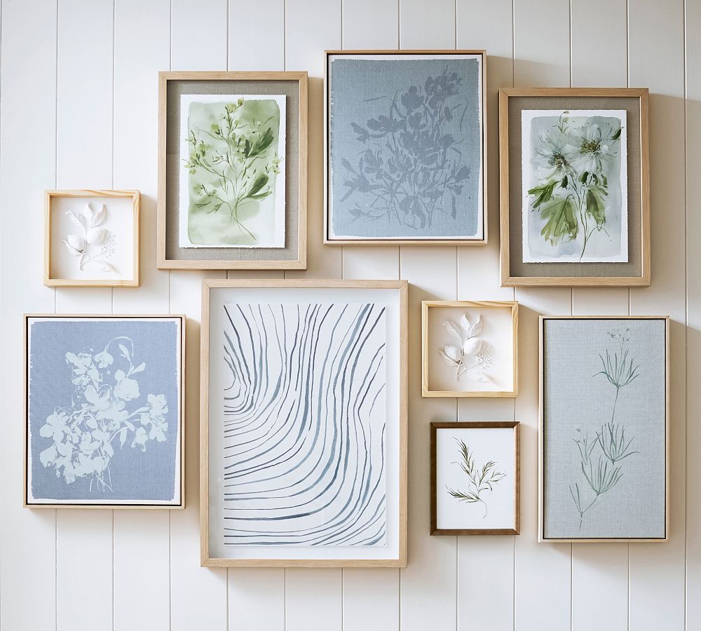 Whitlow Grass in Sage & Cosmos in Mist by Kelly Ventura | Pottery Barn