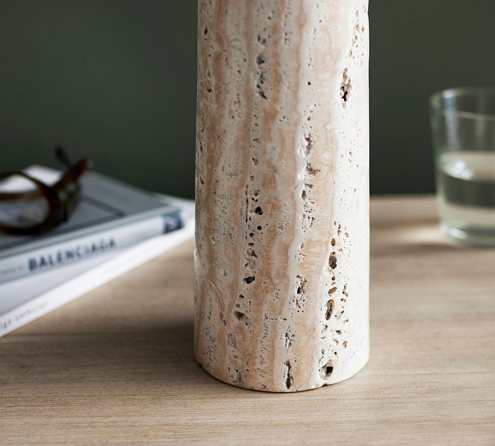 Damen Travertine Table Lamp | Pottery Barn