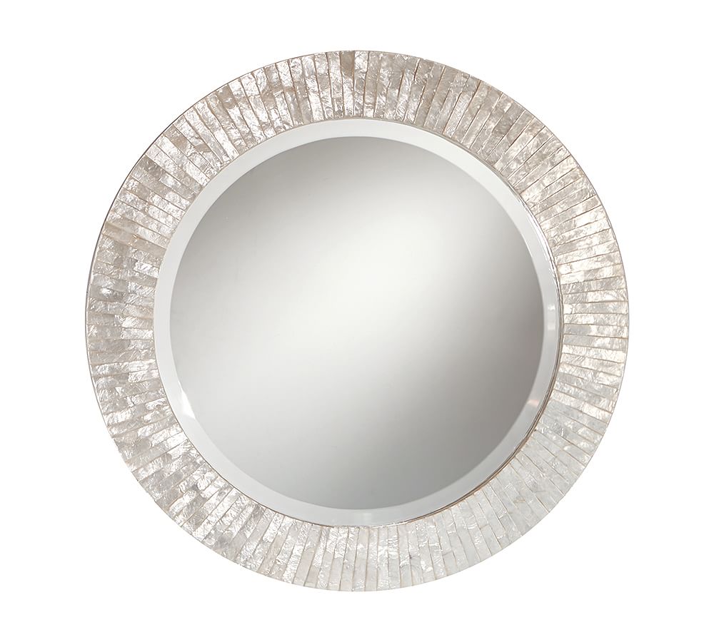 Miranda Capiz Round Wall Mirror | Pottery Barn