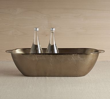 Stinson Handcasted Aluminum Beverage Trough | Pottery Barn