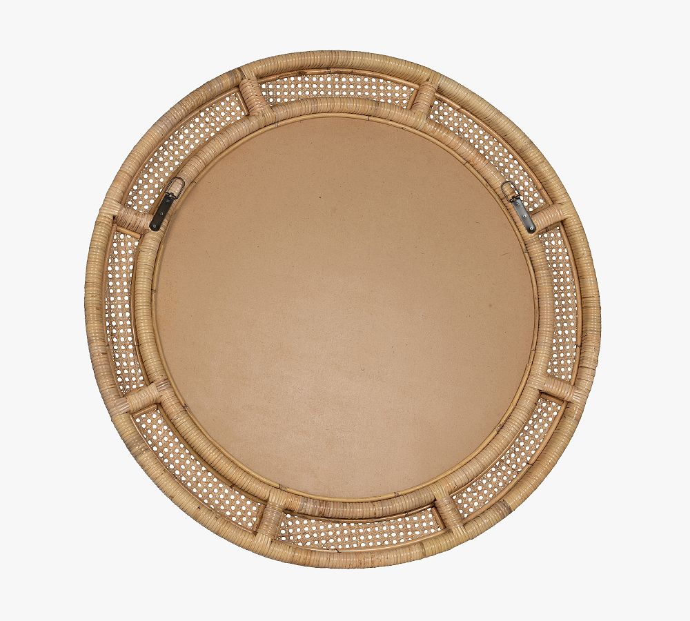 Ash Rattan Round Wall Mirror - 36" | Pottery Barn