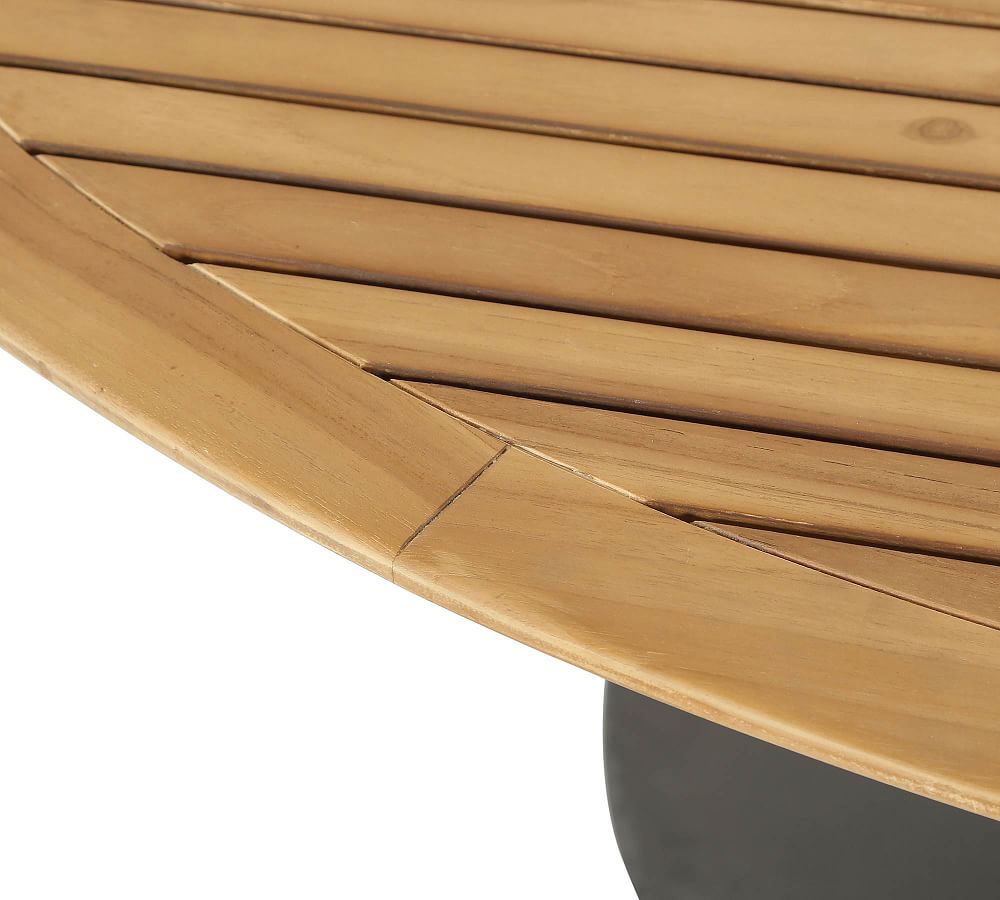 Nami FSC® Teak Round Outdoor Dining Table | Pottery Barn