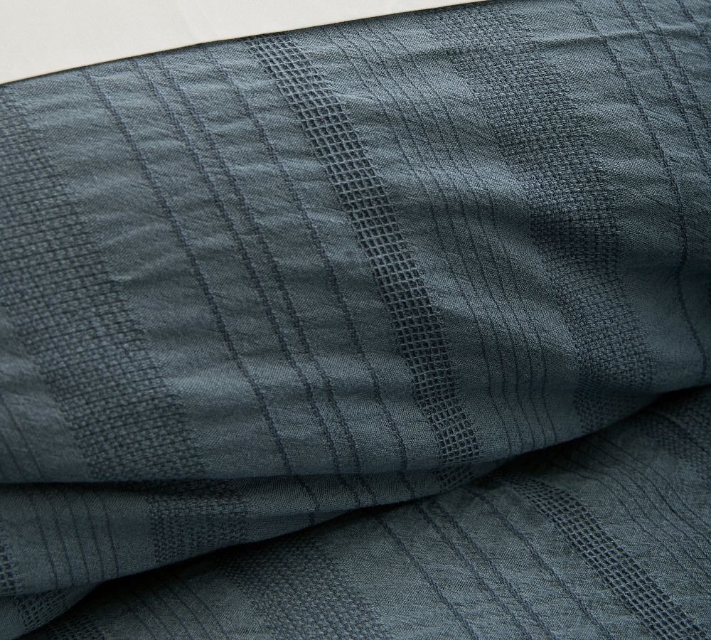 Sonoma Textured Striped Duvet Cover | Pottery Barn
